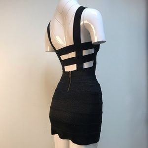 WOW couture | Dresses | Wowcouture Black Glitter Bandage Dress With ...